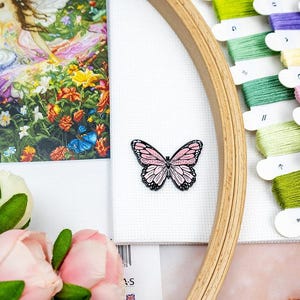 Enchanted Spring Counted Cross Stitch Kit – Fairy in Flower Garden ...