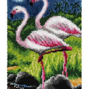 Latch Hook Rug Kit - Rooster. Printed Tapestry Canvas. DIY Latch Kit ...