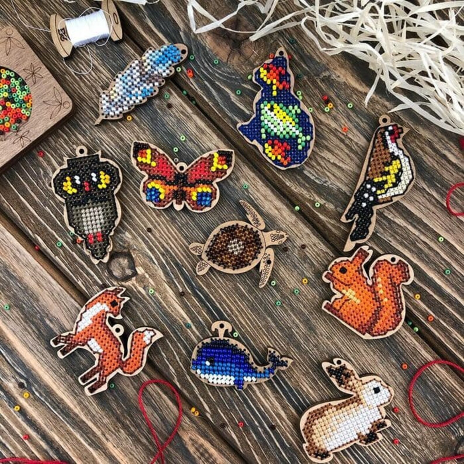Wood Beading Blanks Sets. Different Beading Craft Sets of Blanks for ...