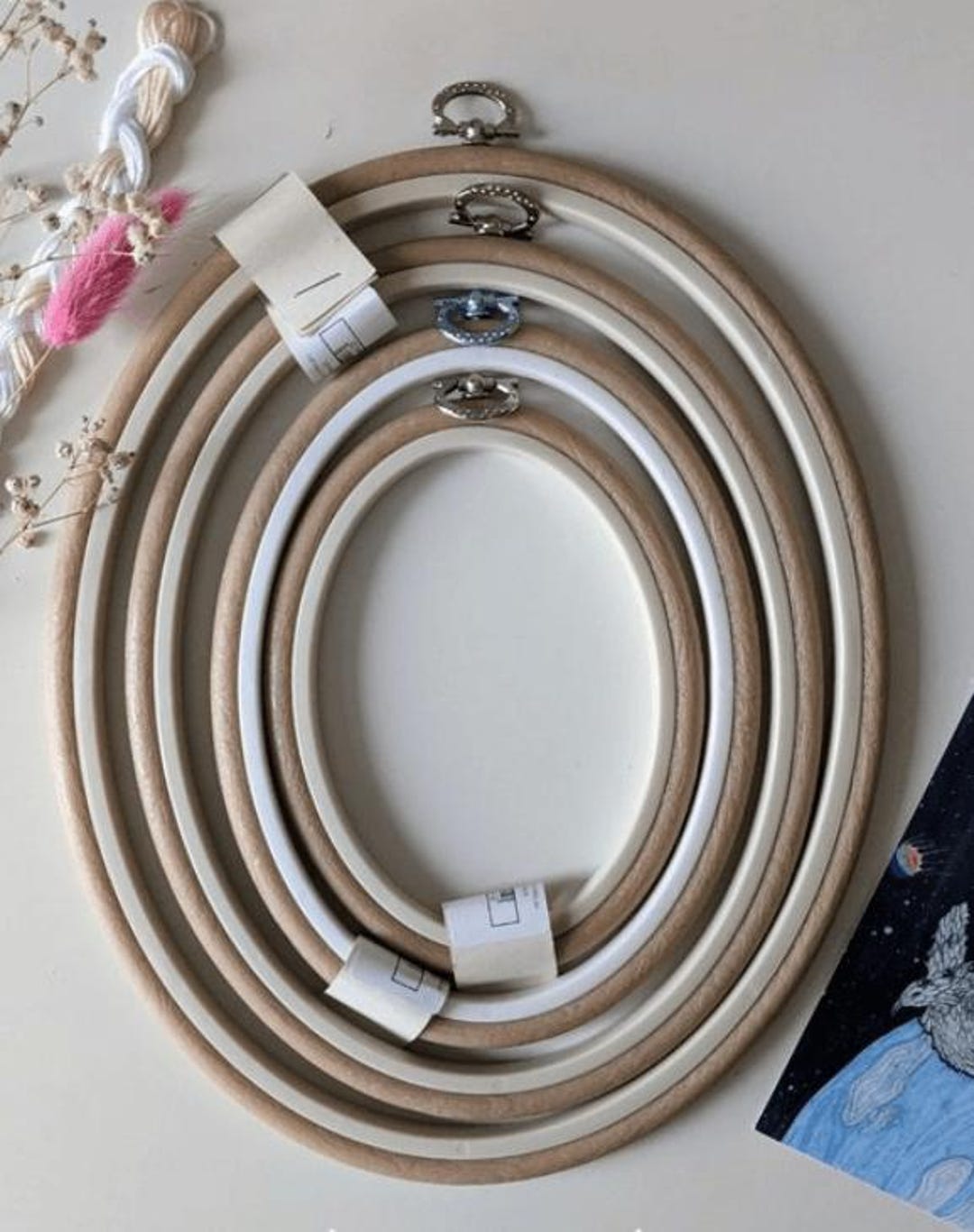 Sand Oval Flexi Hoop – Plastic Embroidery Frame for Cross Stitch by ...