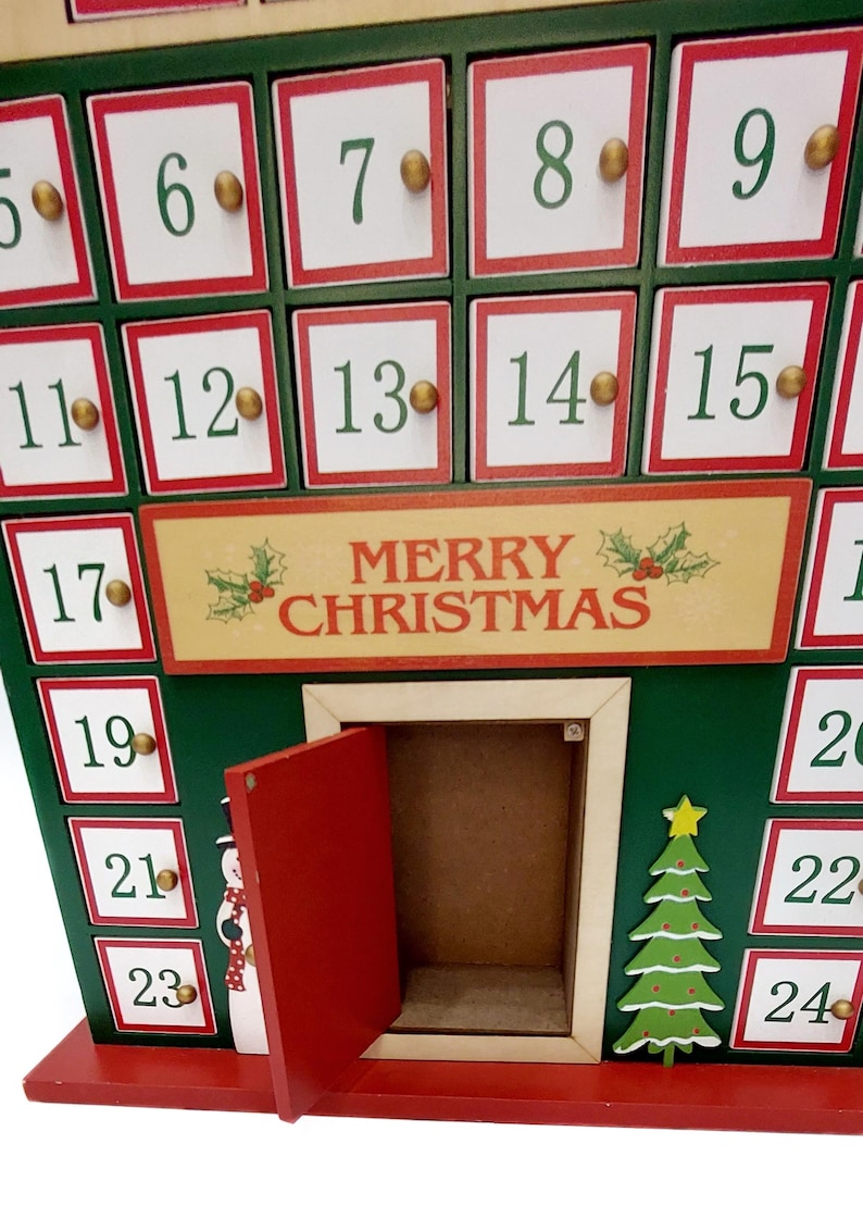 Christmas Cottage Wooden Advent Calendar – A Festive Countdown to ...