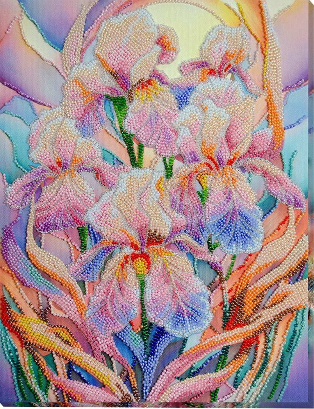 Bead Embroidery Kit - Floral Inspiration. Cross-stitch Kit on Canvas ...