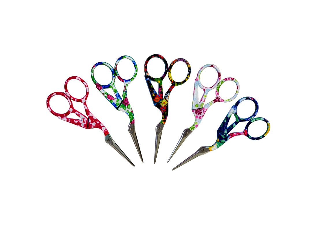 Scissors for Embroidery and Detail Work. Different Colors. Embroidery ...