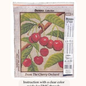 Lily Needlepoint Canvas for Half Stitch Without Yarn. Printed Tapestry ...
