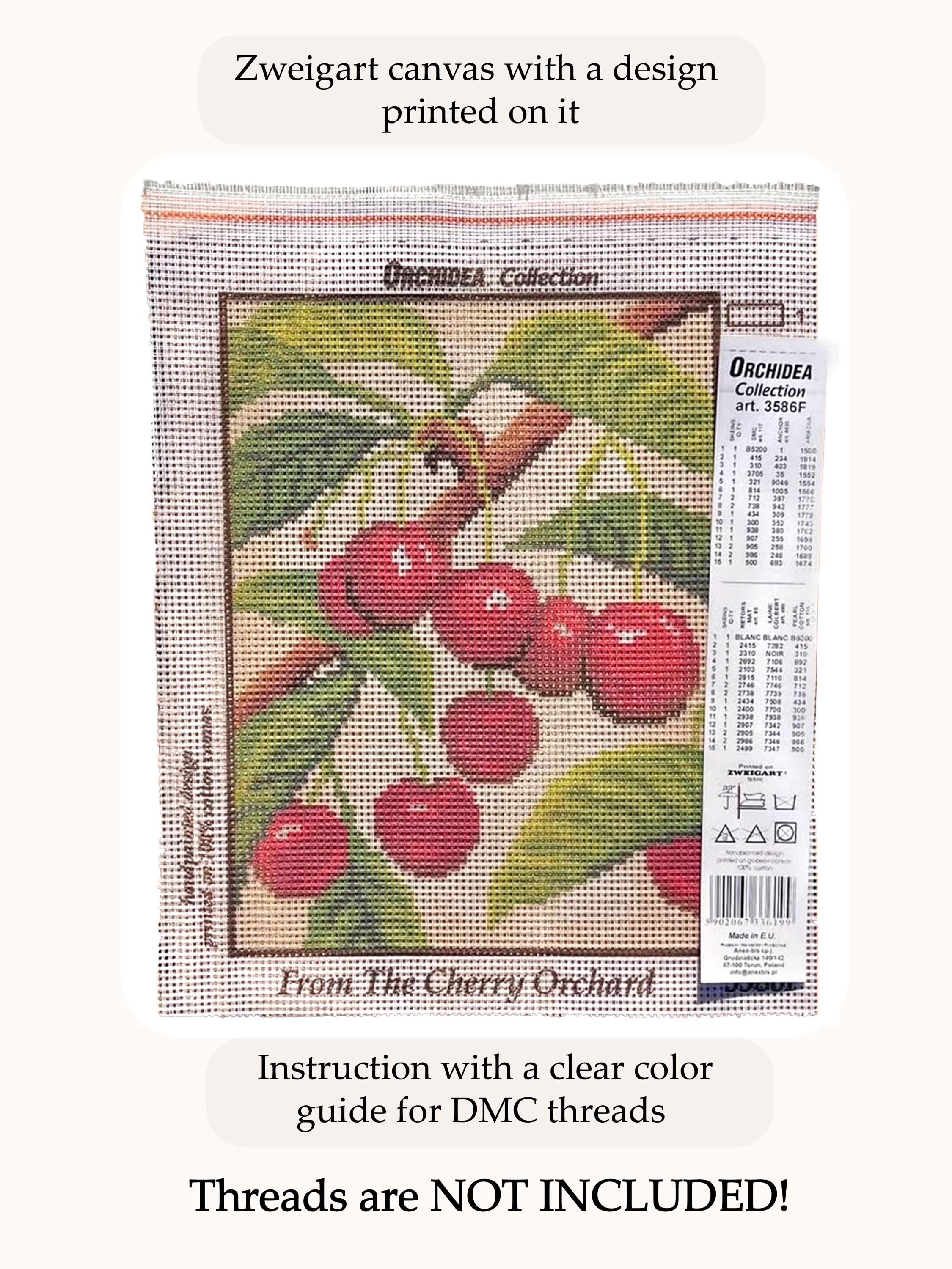 Lily Needlepoint Canvas for Half Stitch Without Yarn. Printed Tapestry ...