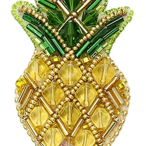 Pineapple Brooch DIY Beading Kit. Handmade Jewelry Making Kit. Bead ...