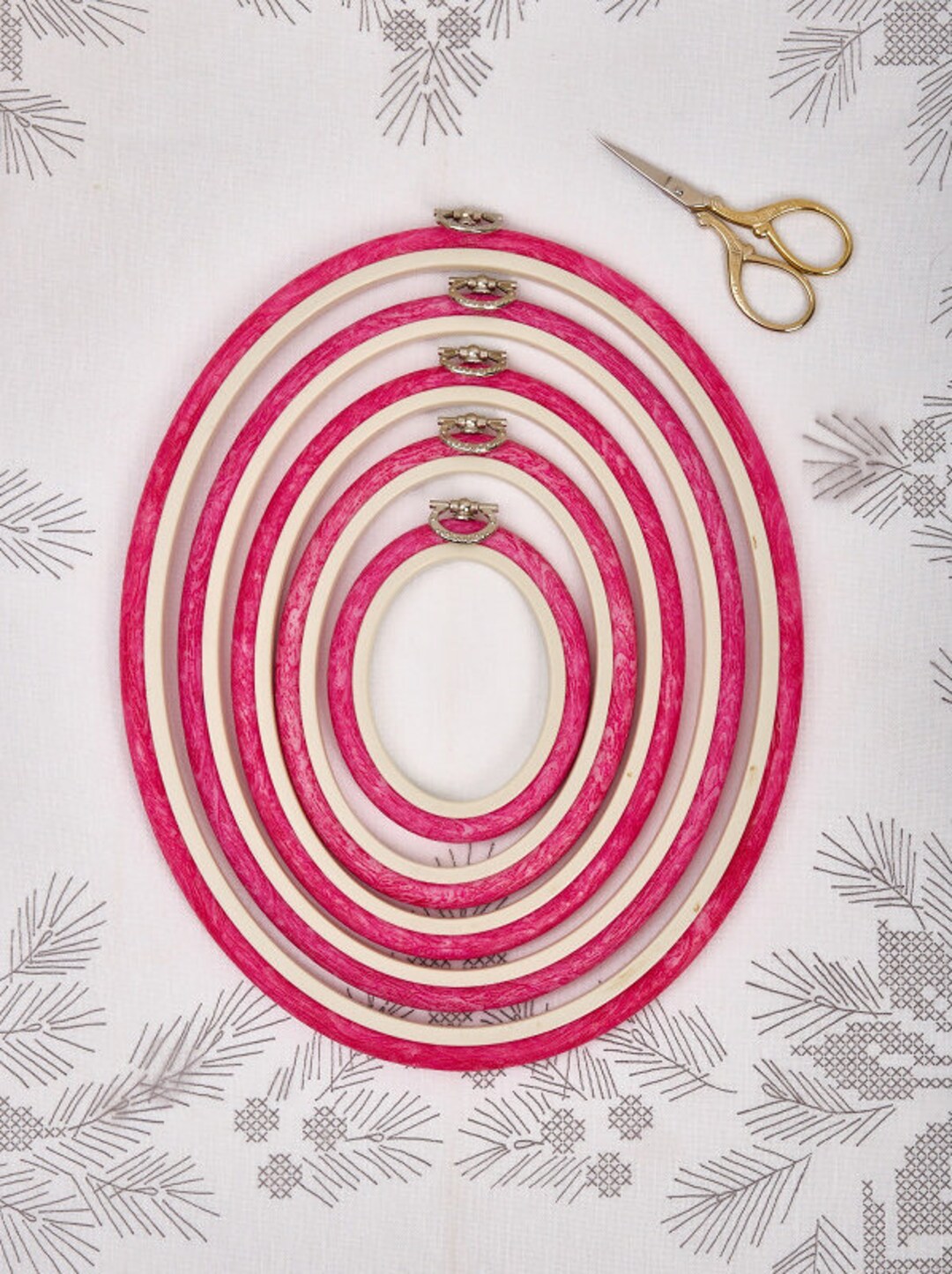 Oval Flexi Hoop Nurge Pink in Different Sizes. Good Stretch Plastic ...
