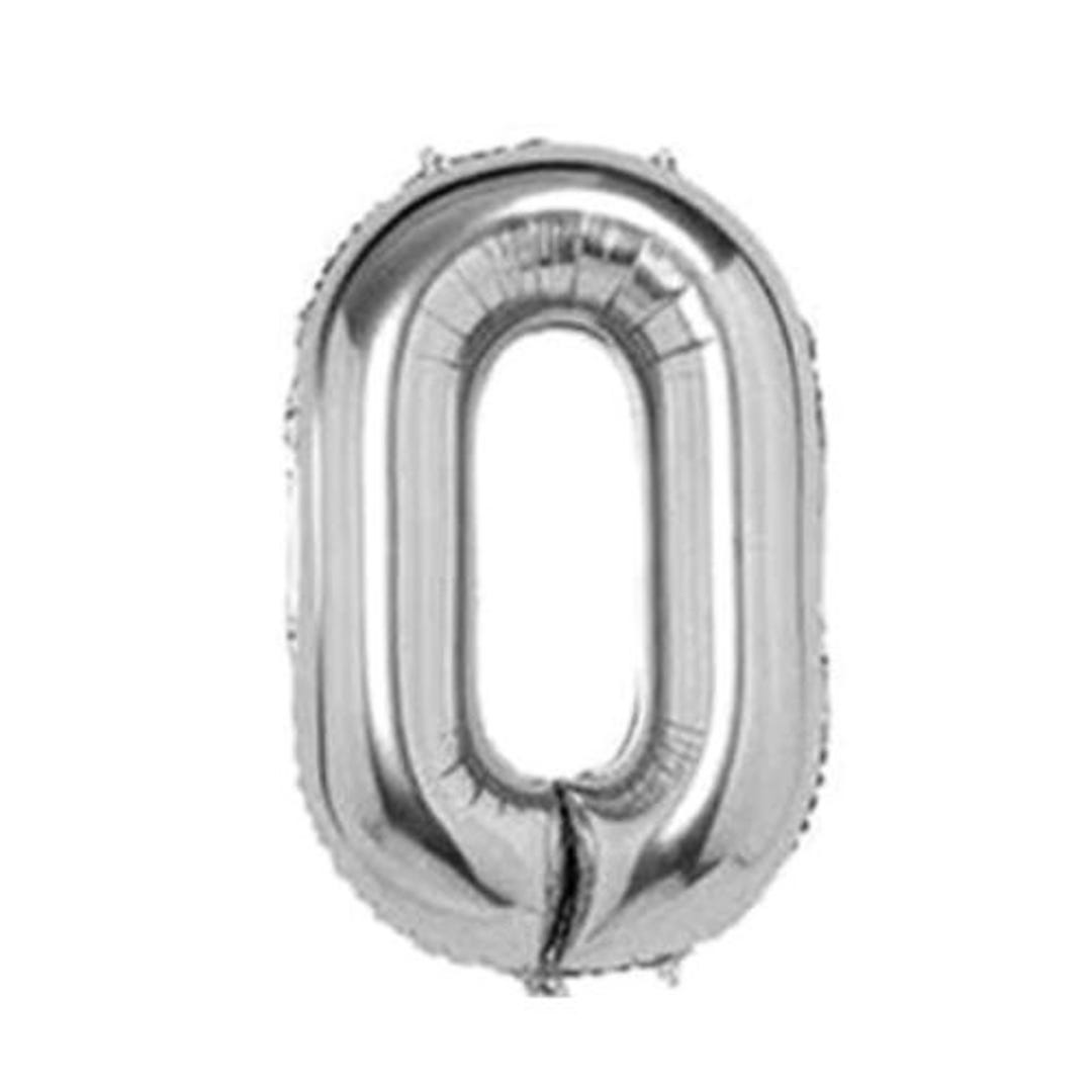 Silver Number Mylar Balloons. Elegant Foil Balloons for Birthdays ...