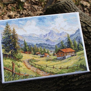 The Chamonix Valley - Counted Cross-stitch Kit. Cross Stitch Pattern on ...