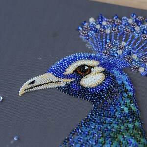 Magical Wonder Bird - DIY Bead Embroidery Kit. Peacock Beading Pattern ...