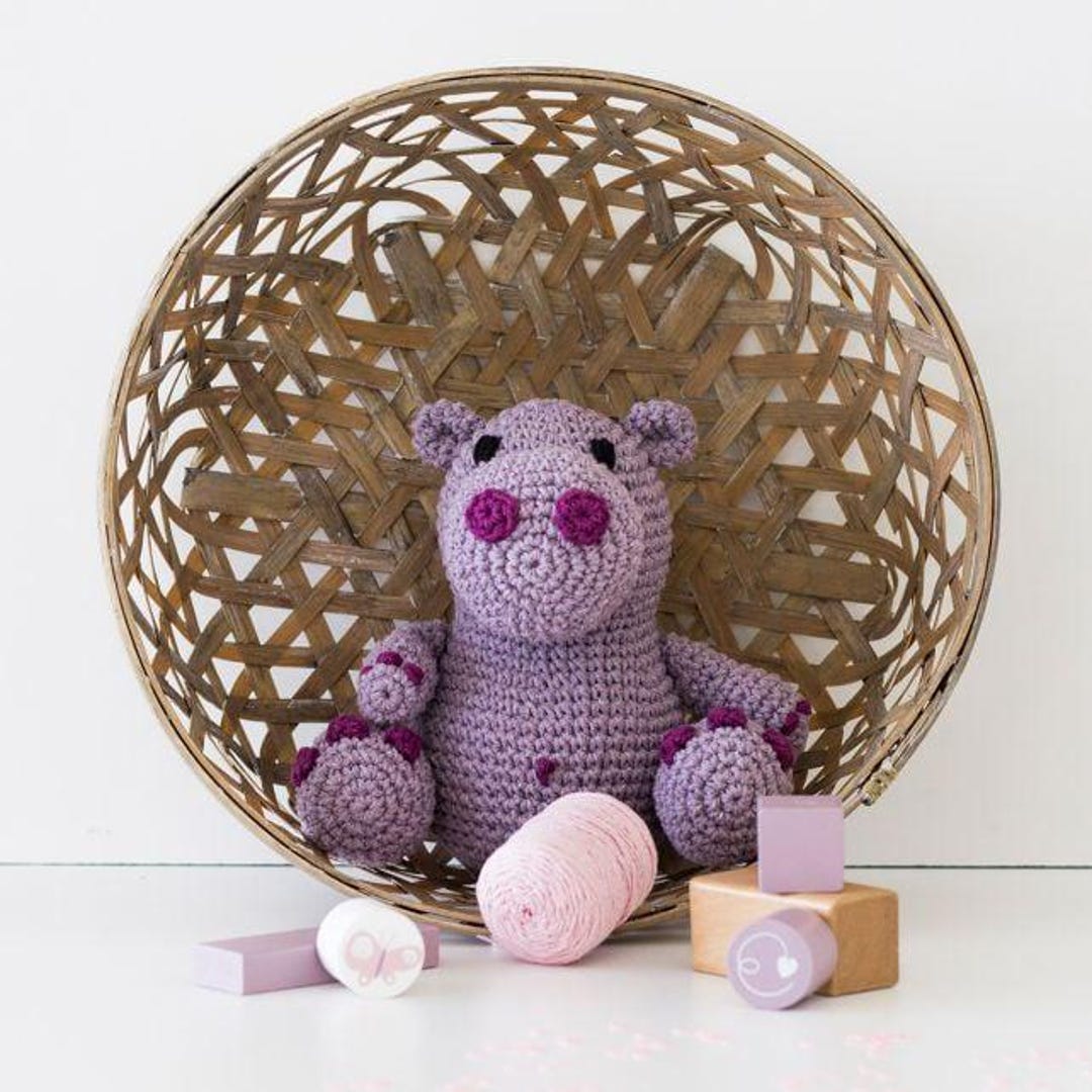 DIY Crochet Kit Hippo Hugo – Amigurumi Hippo Toy. Handmade Crochet ...