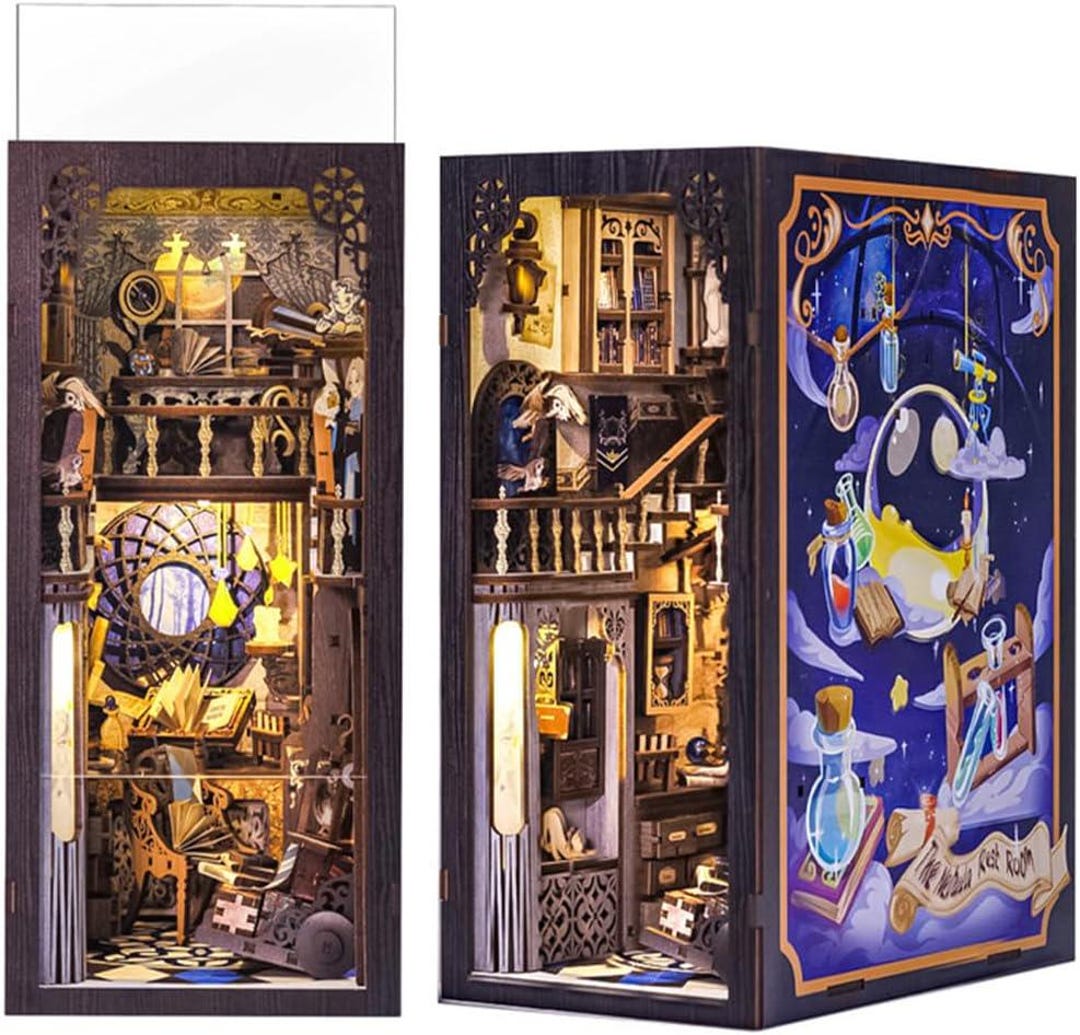 Book Nook Miniature Roombox Kit - Nebula Common Room. DIY Booknook ...