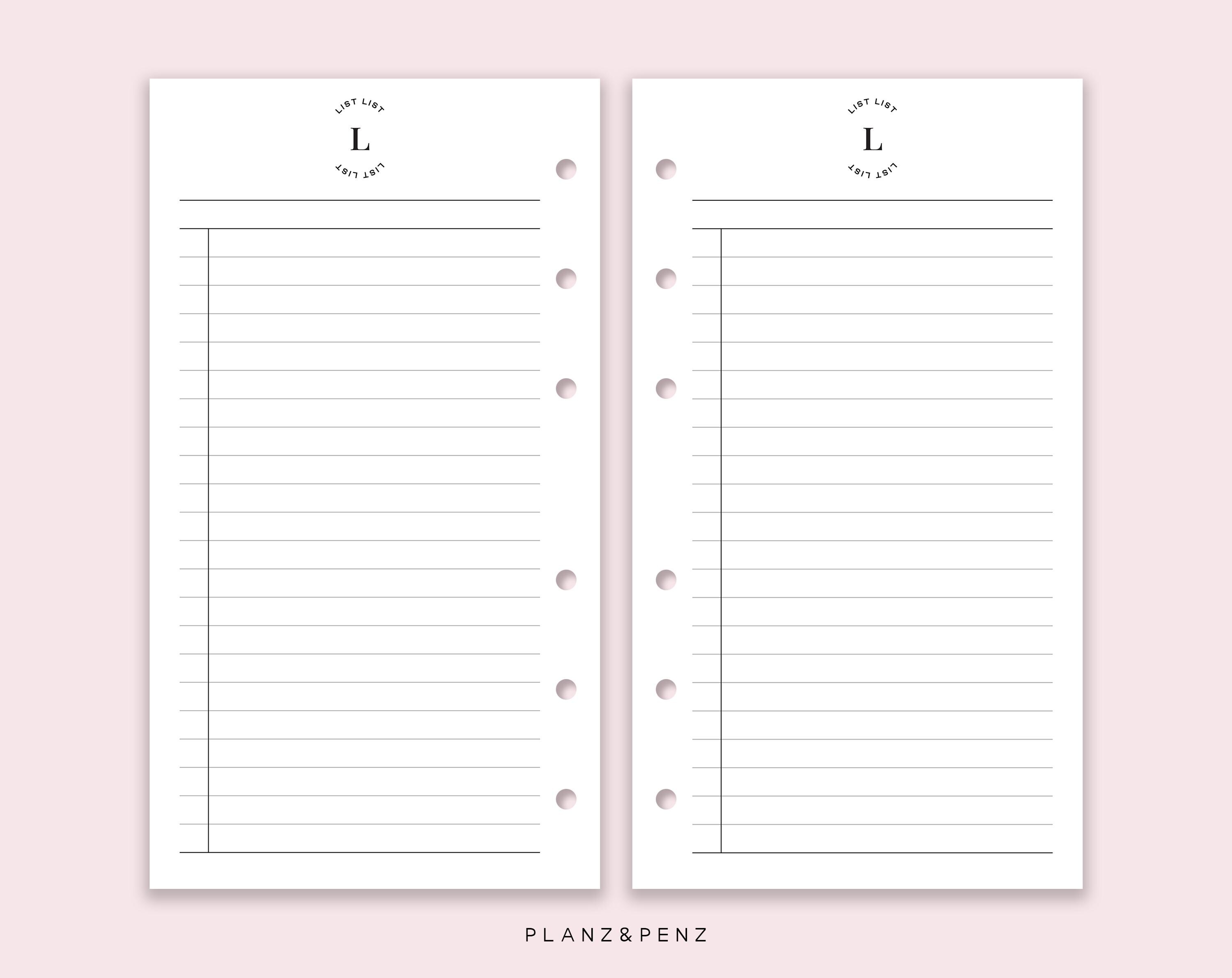 Printable List Planner Insert | Personal Size | Get It Done List Insert ...