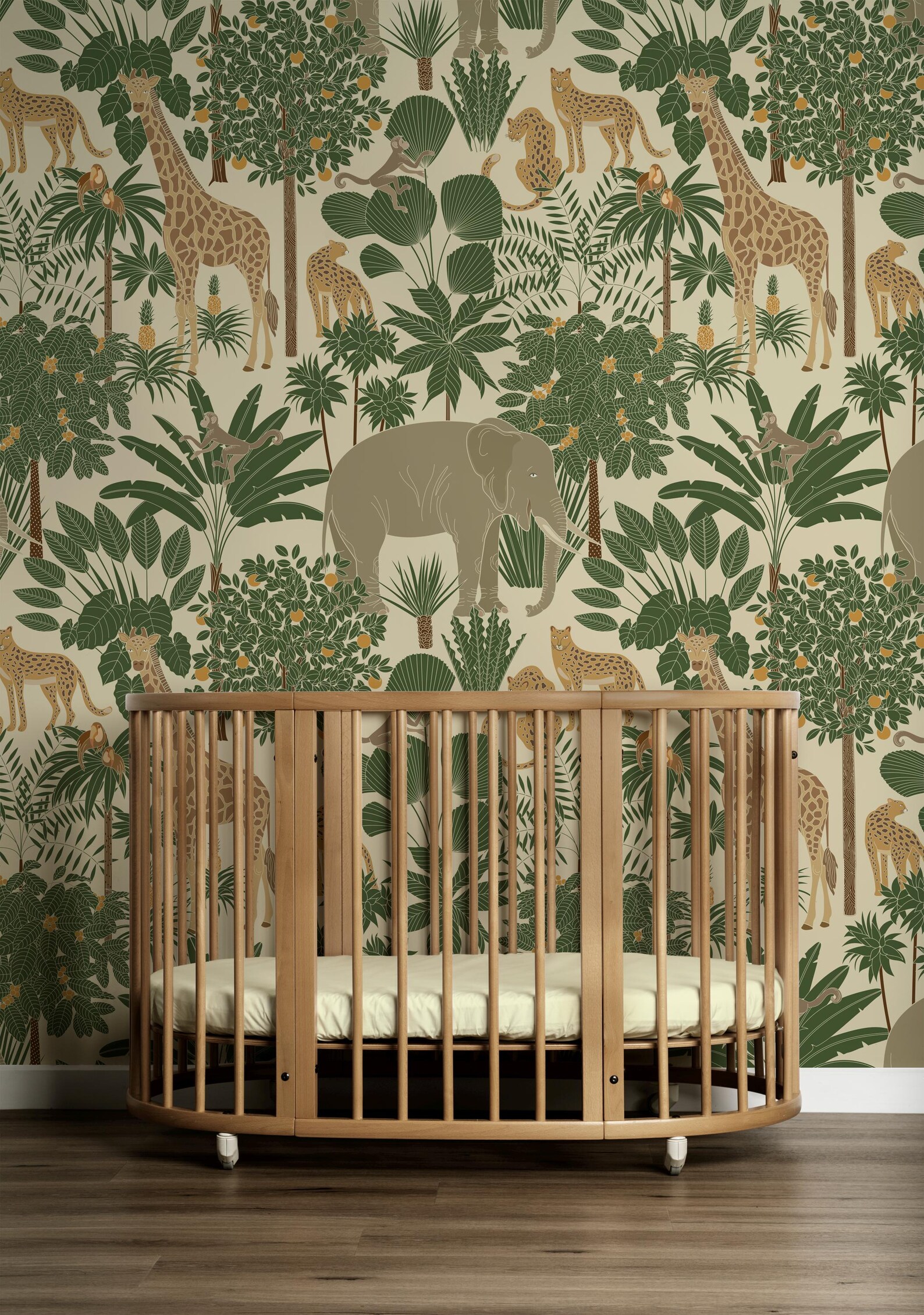 Vintage Safari Animals Self-adhesive Removable Wallpaper, Peel & Stick ...