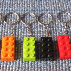 15 Key Chains Made Out of LEGO Bricks 2x4 Key Ring Key Chain Great ...