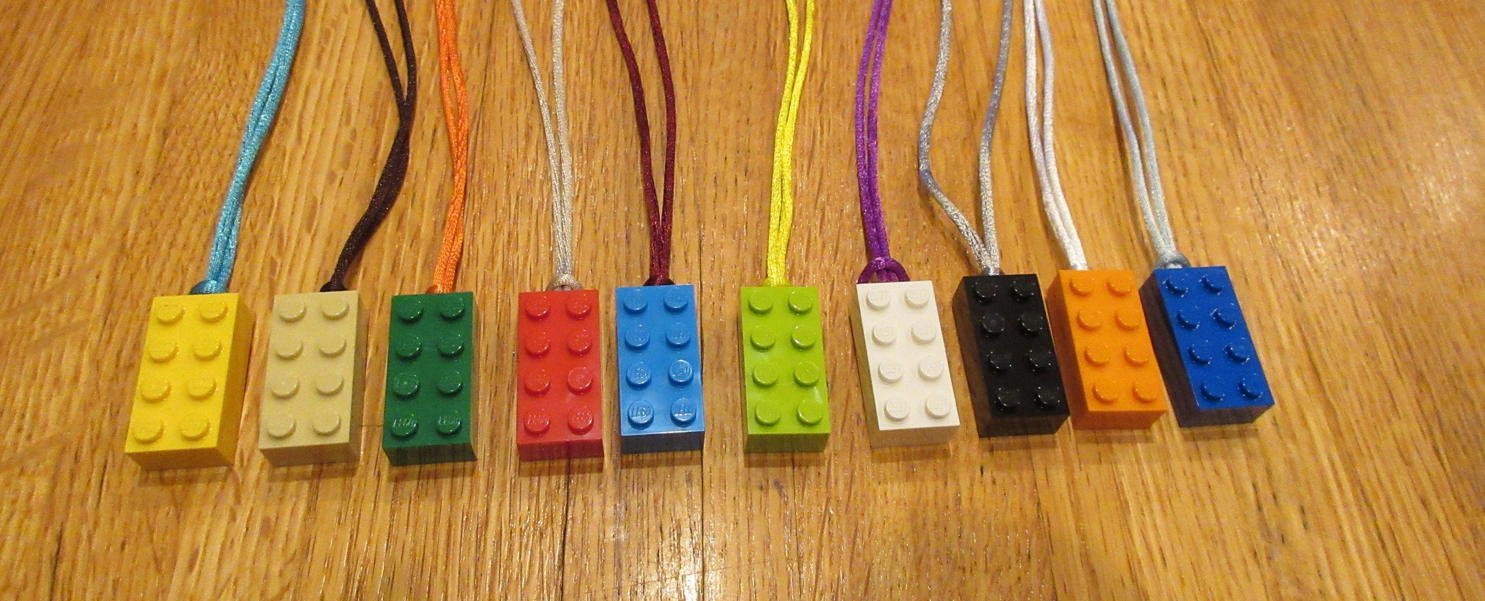 10 NECKLACES Made Form LEGO Out of Brick 2x4 Great Birthday Party ...