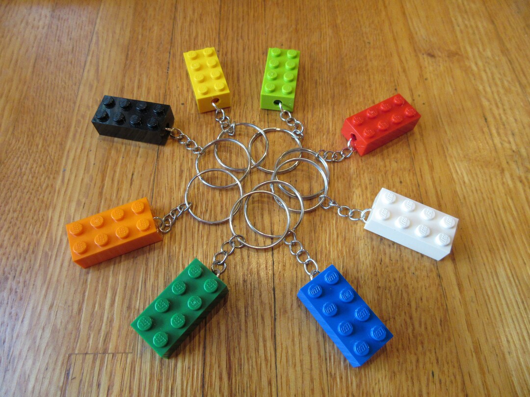 20 Key Chains Made Out of LEGO Bricks 2x4 Key Ring Key Chain Great ...