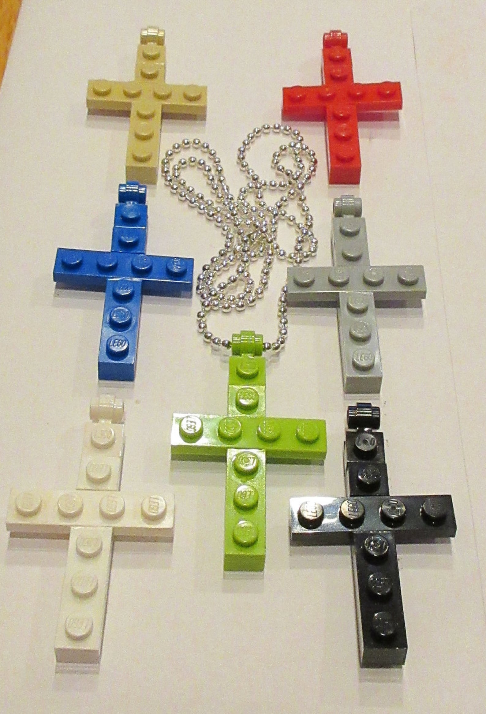 Religious Necklace Cross Made Out of LEGO Great First Communion Gift ...