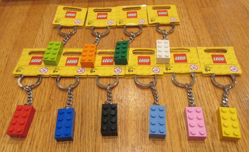 EIGHT 2X4 Brick Key Chain Made With Lego by Lego With Tages Great ...