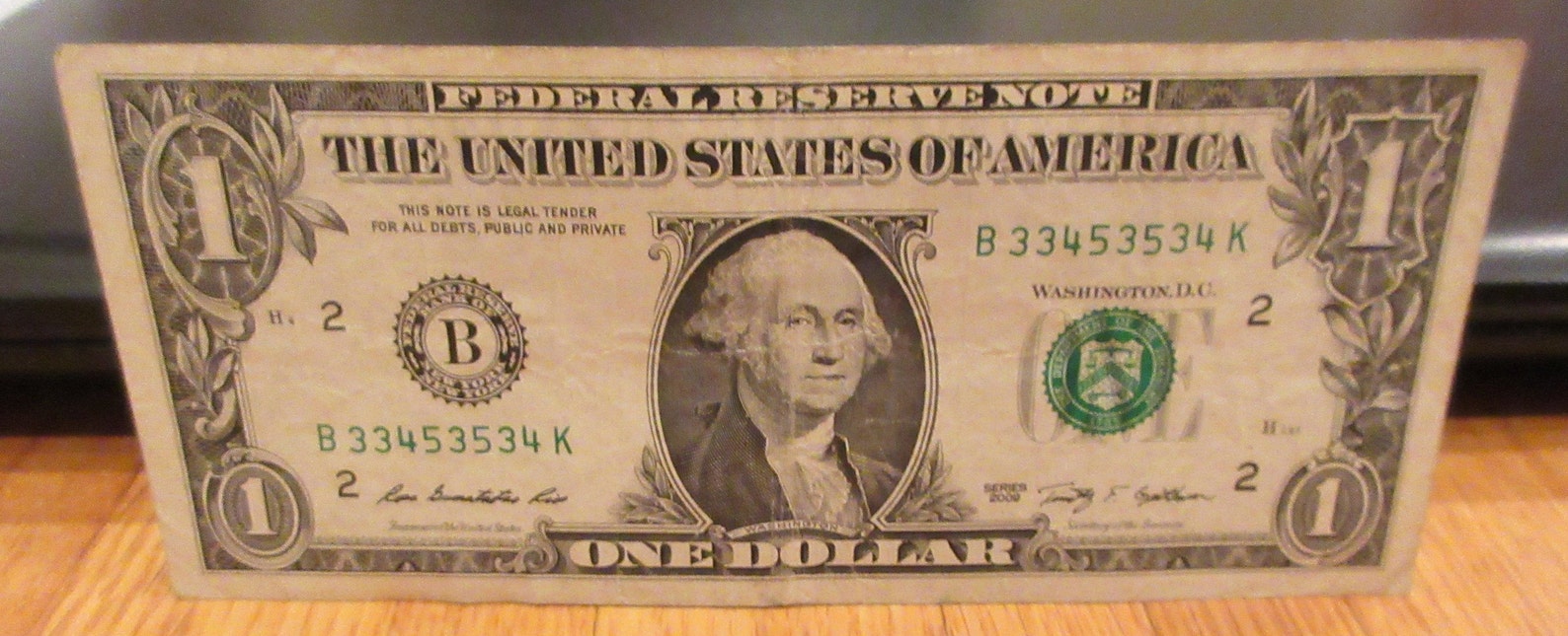 TRINARY SERIAL NUMBER Rare Federal Reserve Note, One Dollar Bill,money ...