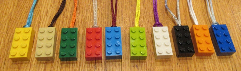 10 NECKLACES Made Form LEGO Out of Brick 2x4 Great Birthday Party ...