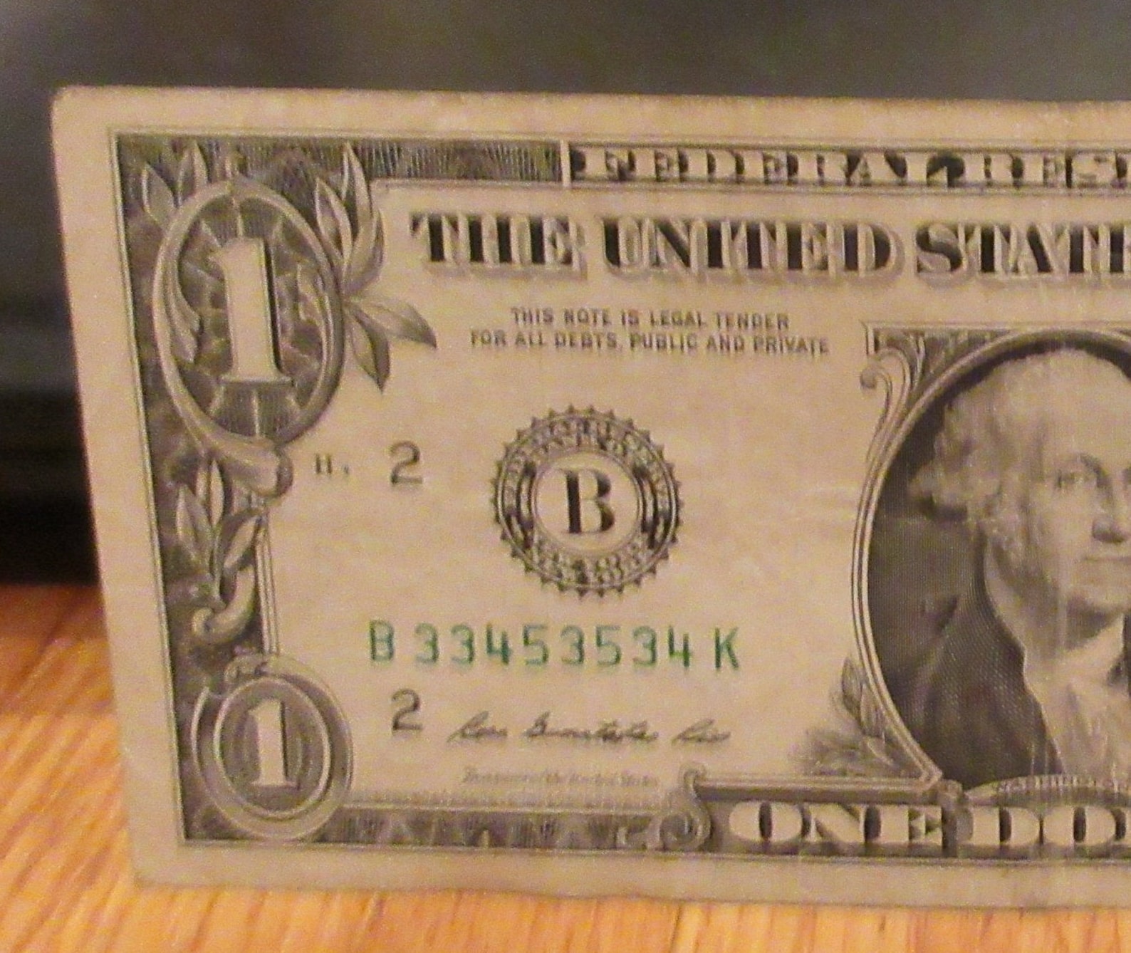 TRINARY SERIAL NUMBER Rare Federal Reserve Note, One Dollar Bill,money ...
