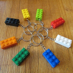 15 Key Chains Made Out of LEGO Bricks 2x4 Key Ring Key Chain Great ...