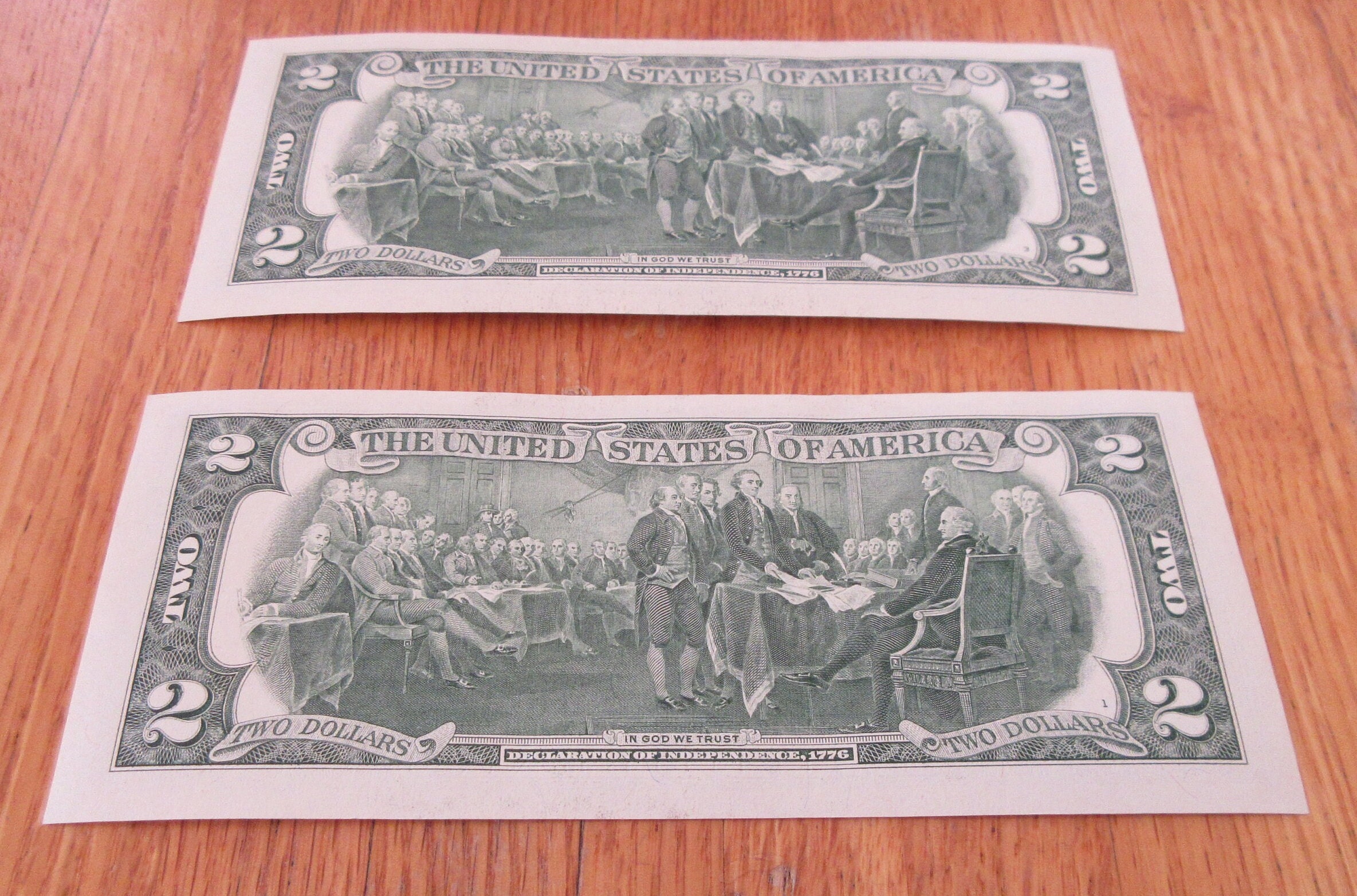 Two Fancy Consecutive Serial Numbers TWO DOLLAR BILLS Federal Reserve ...