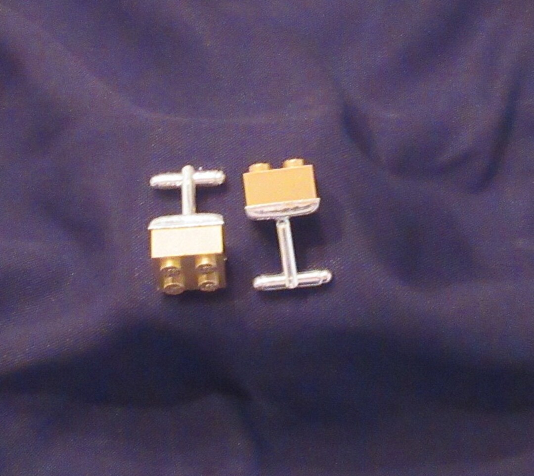 Gold Custom Cufflink Made From Lego Great for That Wonderful Man in ...