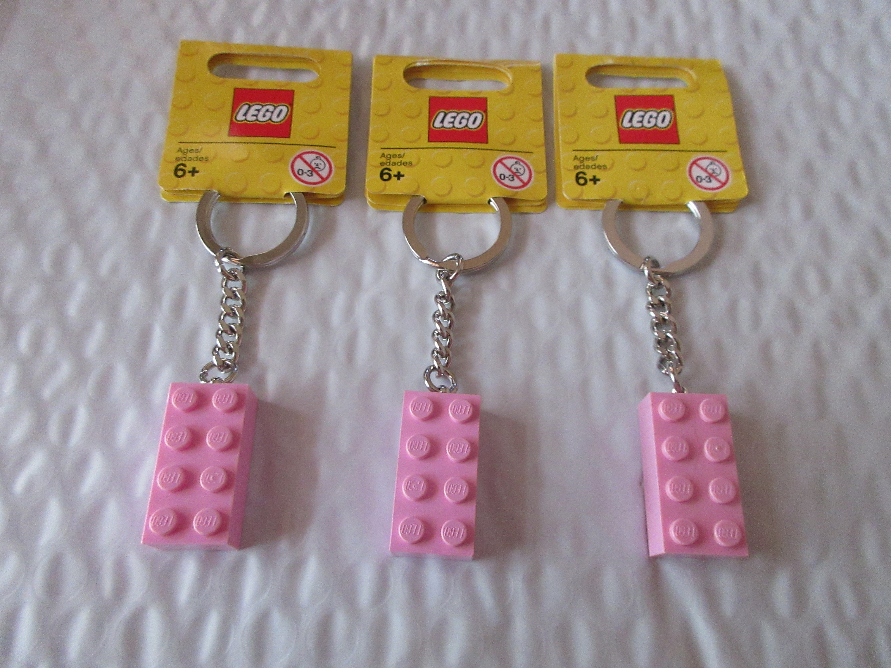 BARBIE One Pink Block Brick Key Chain Made With by Lego With Tags Great ...
