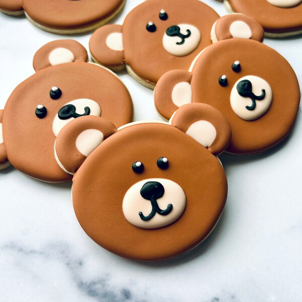Teddy Bear Cookies - Etsy