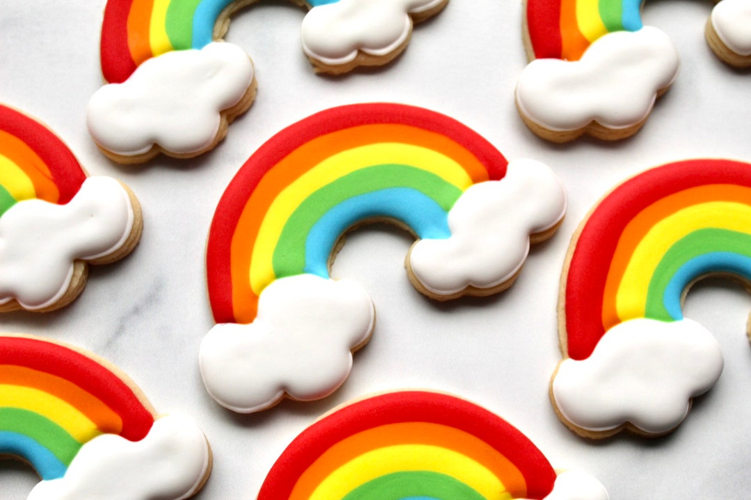Classic Rainbow Sugar Cookies (birthday, Showers, Party Favors) - Etsy