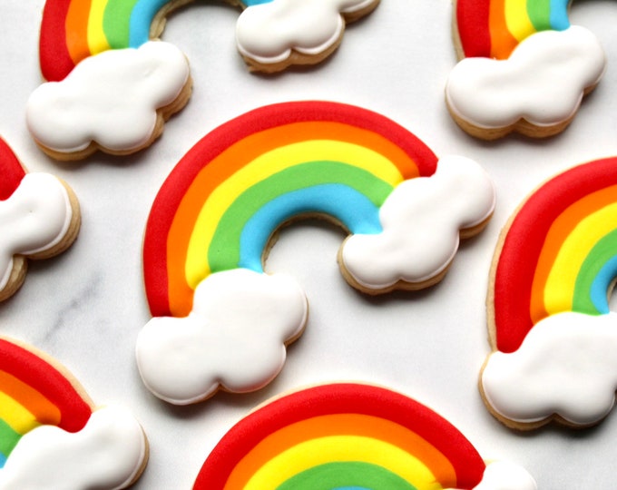 Classic Rainbow Sugar Cookies (birthday, Showers, Party Favors) - Etsy