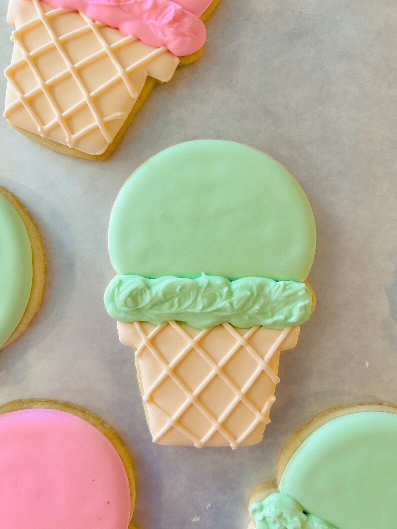 Ice Cream Cone Sugar Cookies - Etsy