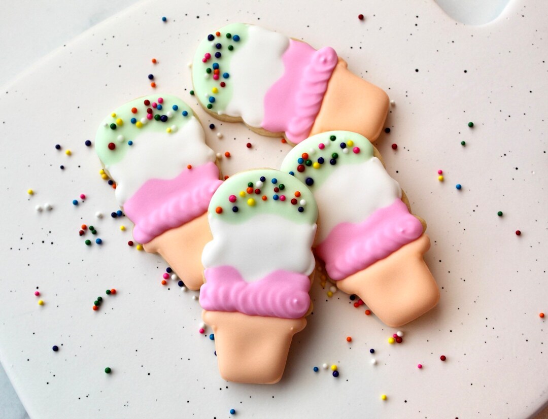 Mini Ice Cream Cone Sugar Cookies - Etsy