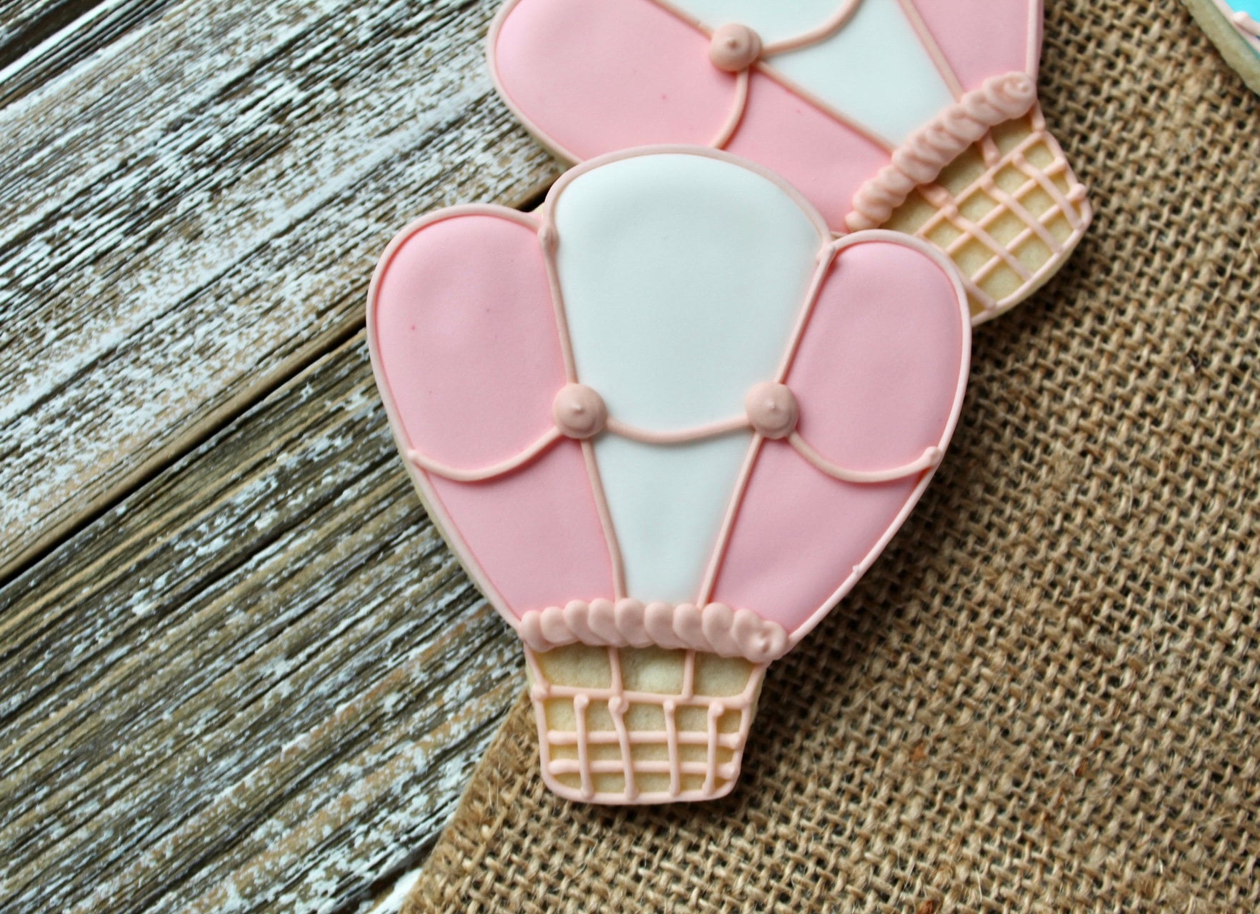 Hot Air Balloon Sugar Cookies baby Shower Birthday Party - Etsy