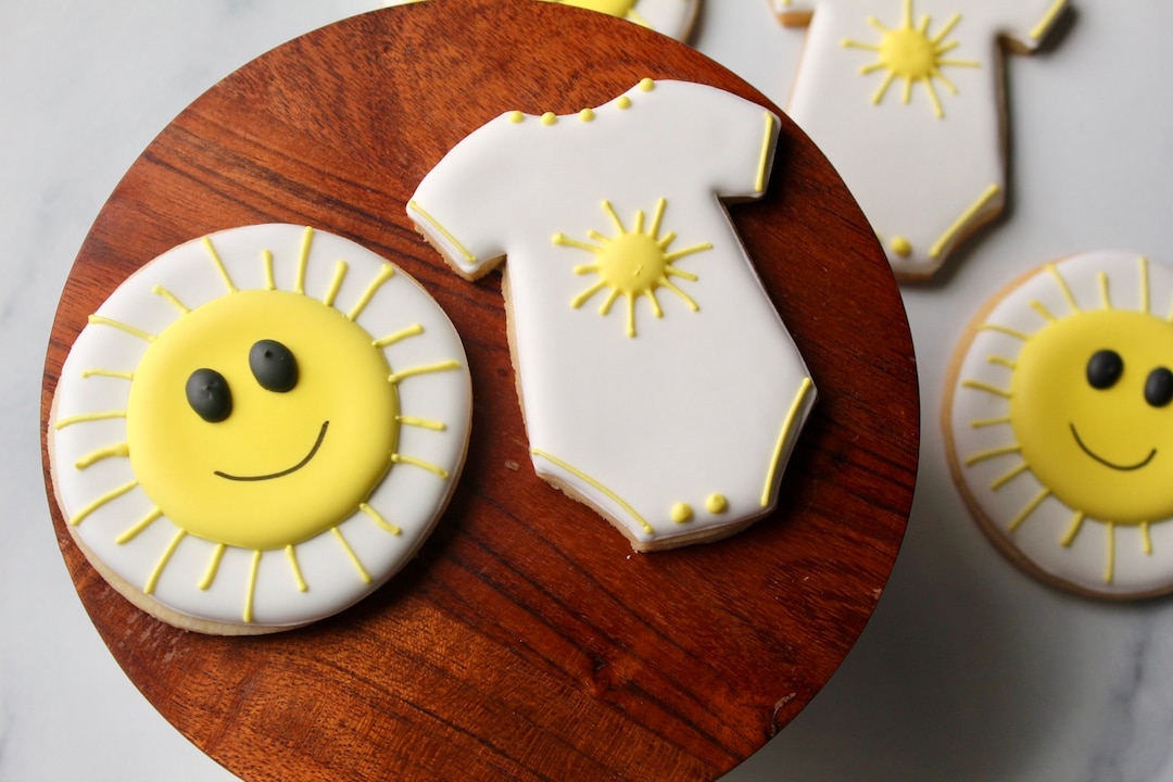 Sun Theme Baby Shower Cookies (here Comes the Sun) - Etsy