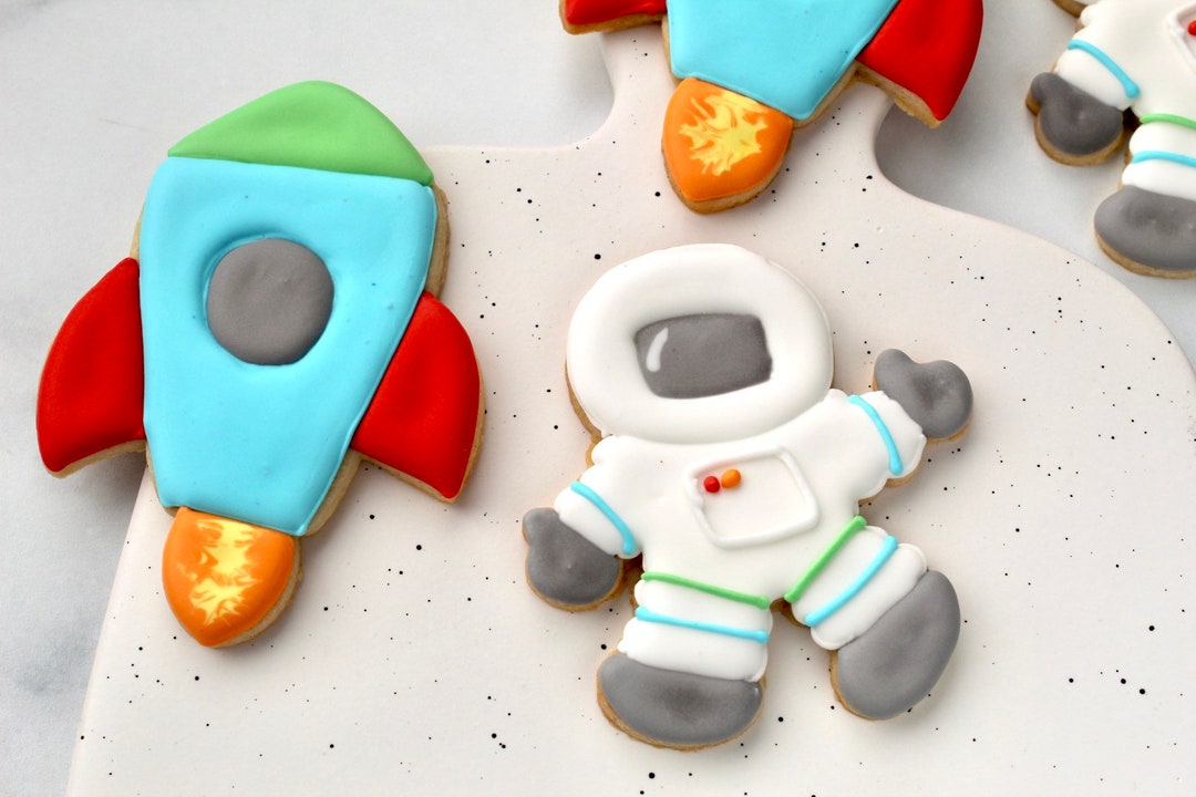 Space Theme Sugar Cookies (astronaut and Rocketship) - Etsy