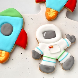 Space Theme Sugar Cookies (astronaut and Rocketship) - Etsy