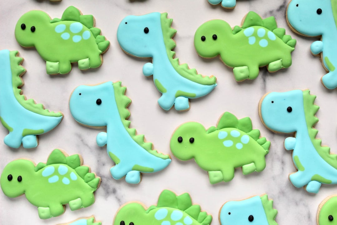 Dinosaur Sugar Cookies t-rex and Stegosaurus - Etsy