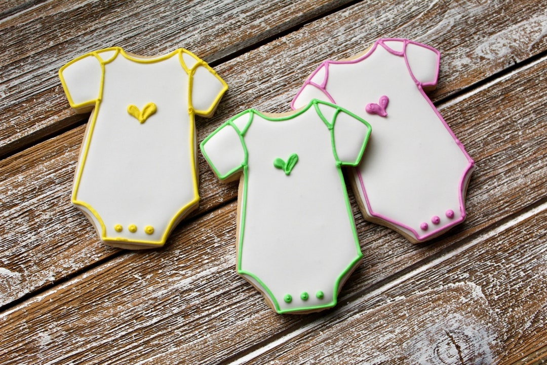 Baby Onesie Sugar Cookies (various Colors) (baby Shower Cookies) - Etsy
