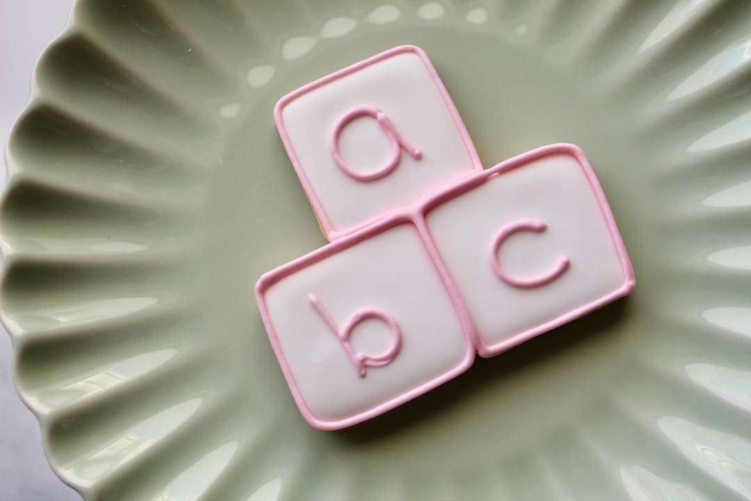 ABC Baby Block Sugar Cookies (baby Shower Cookies) (pick Your Color) - Etsy