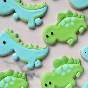 Dinosaur Sugar Cookies t-rex and Stegosaurus - Etsy