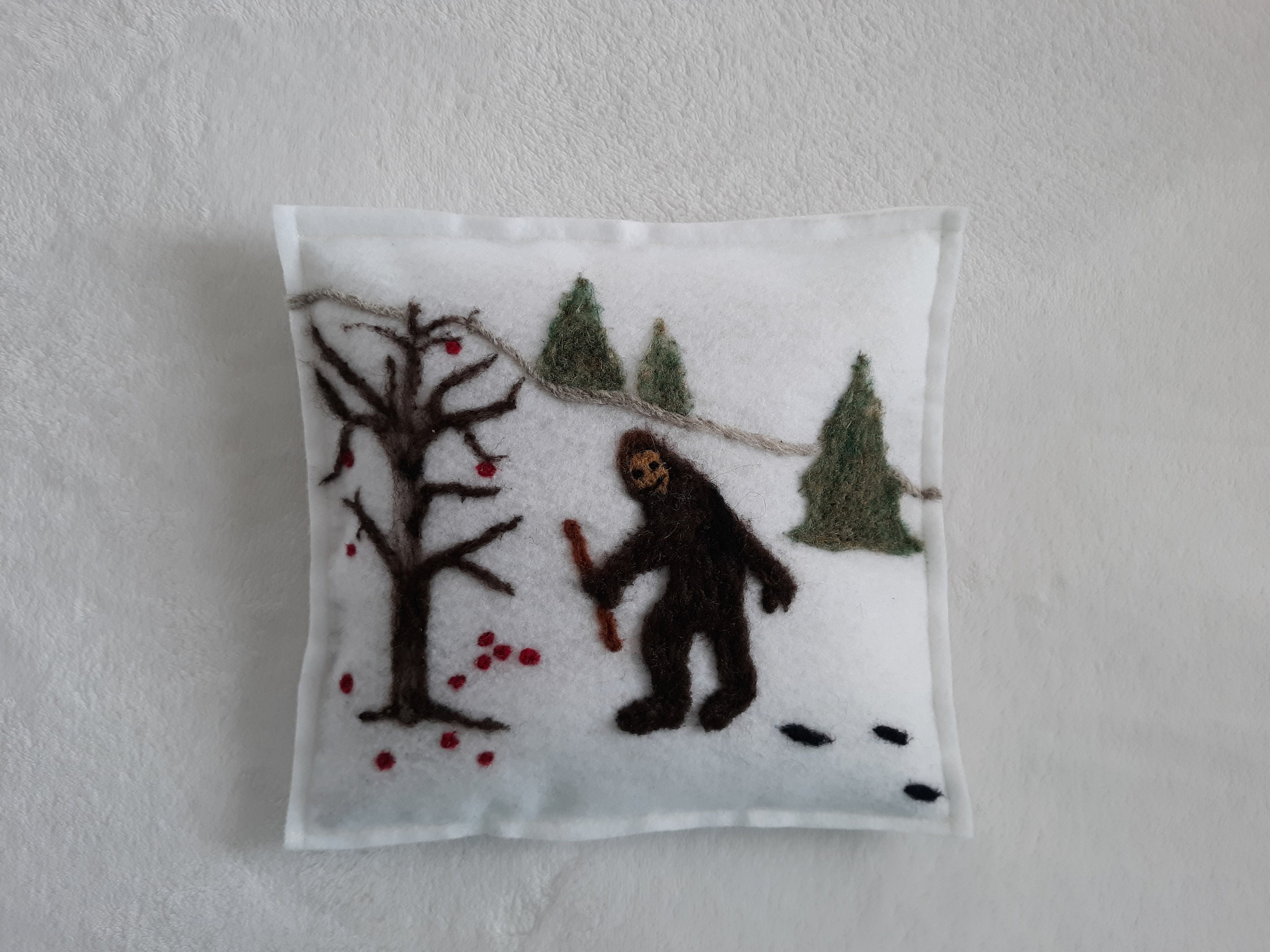 Balsam Pillow Needle Felted Bigfoot tree Knocker - Etsy