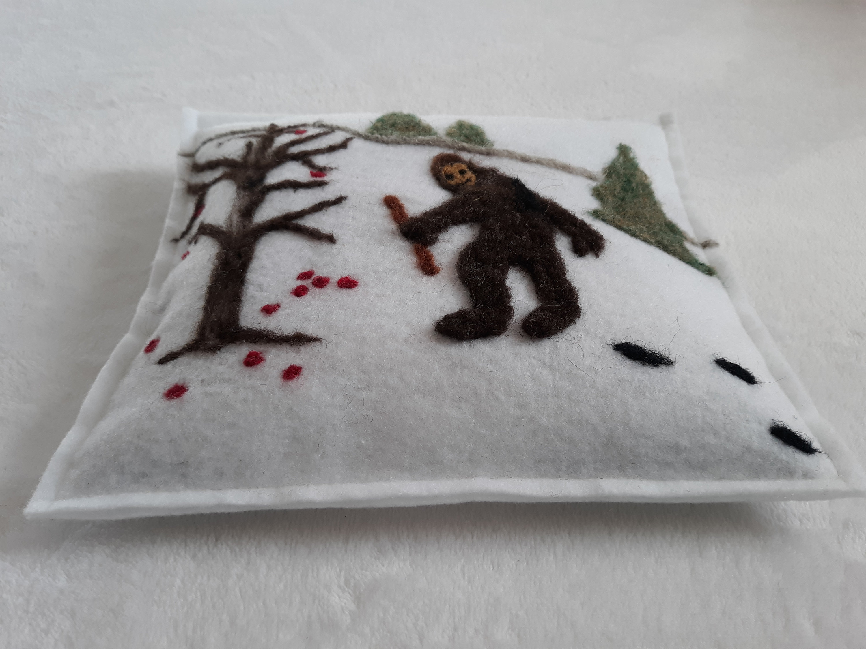 Balsam Pillow Needle Felted Bigfoot tree Knocker - Etsy