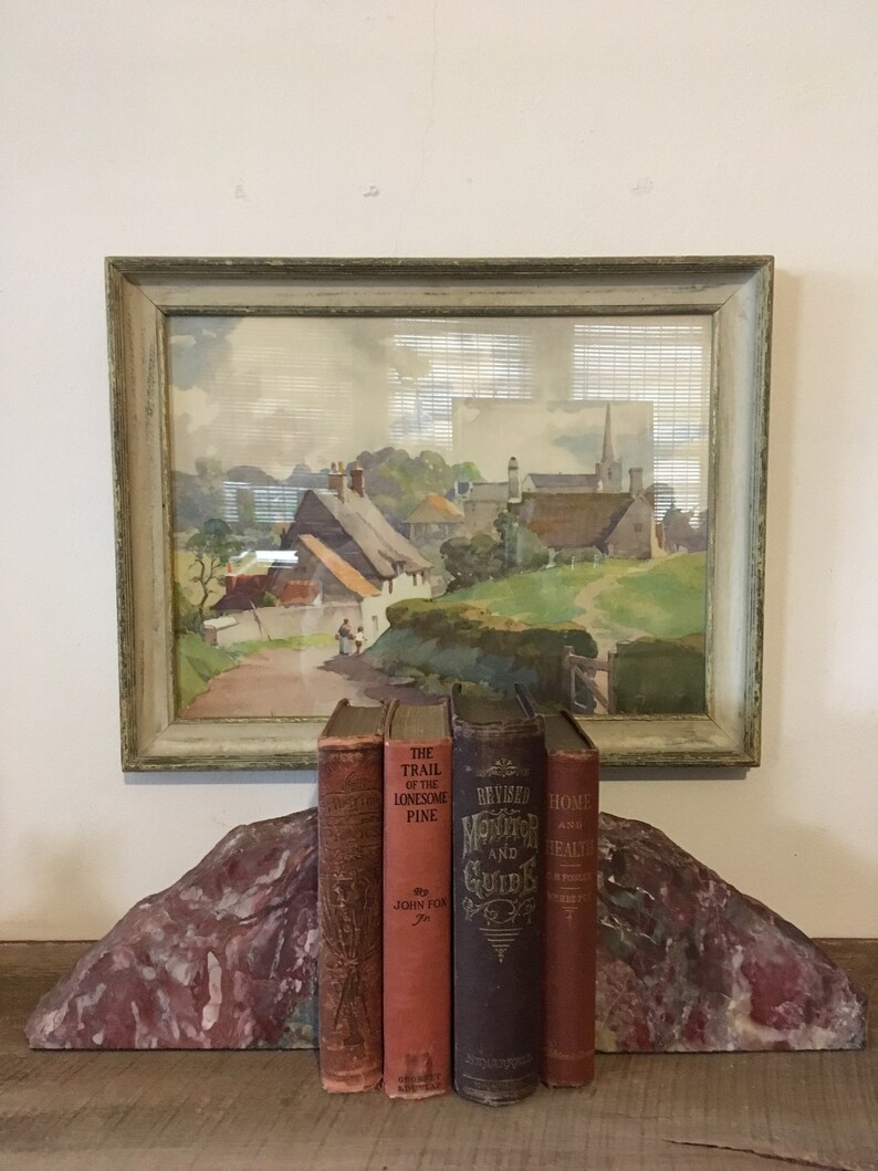 Vintage Mid Century Granite Bookends / Bohemian Decor / Boho Decor ...