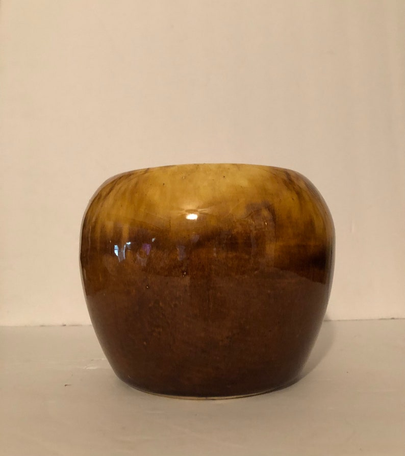 Vintage Mid Century Matching Set of 2 Drip Glaze Ceramic Pottery ...