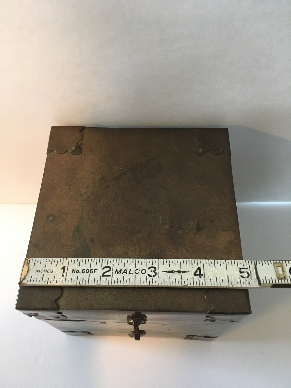 Vintage Bohemian Small Brass Trunk Original Patina - Etsy