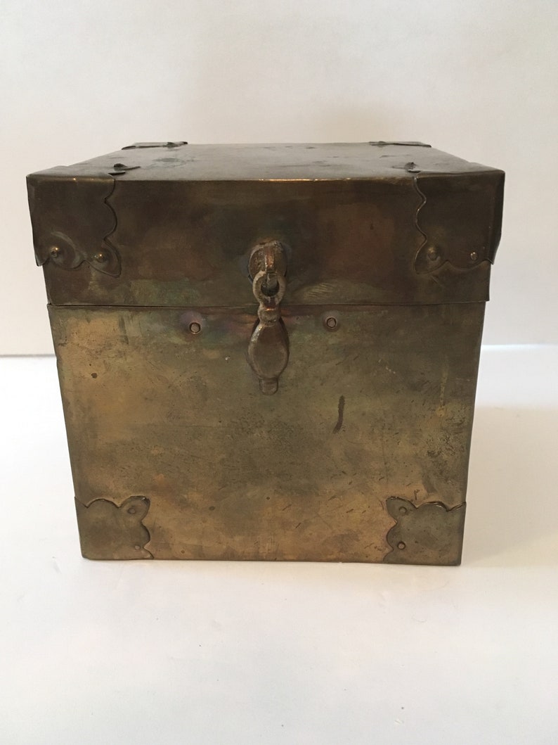 Vintage Bohemian Small Brass Trunk - Original Patina - Excellent ...