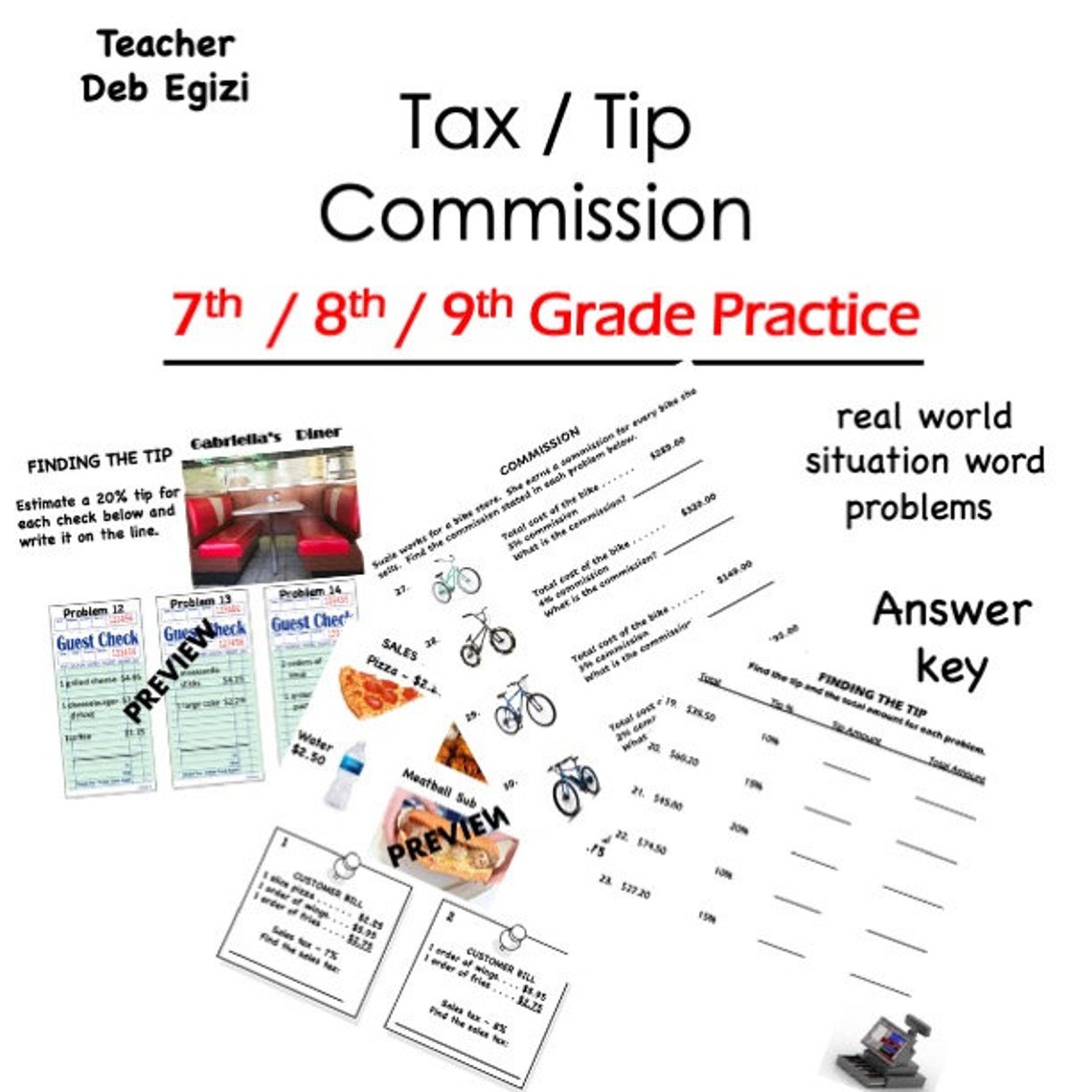 7th Grade Math Tax Tip Commission Teacher Resources Teaching | Etsy 7th Grade Math Tax Tip Commission Teacher Resources Teaching | Etsy